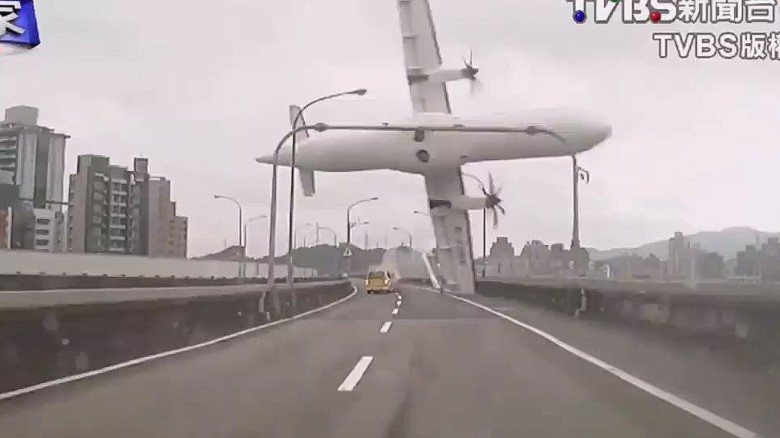 Plane Hits Bridge Crashes Into River